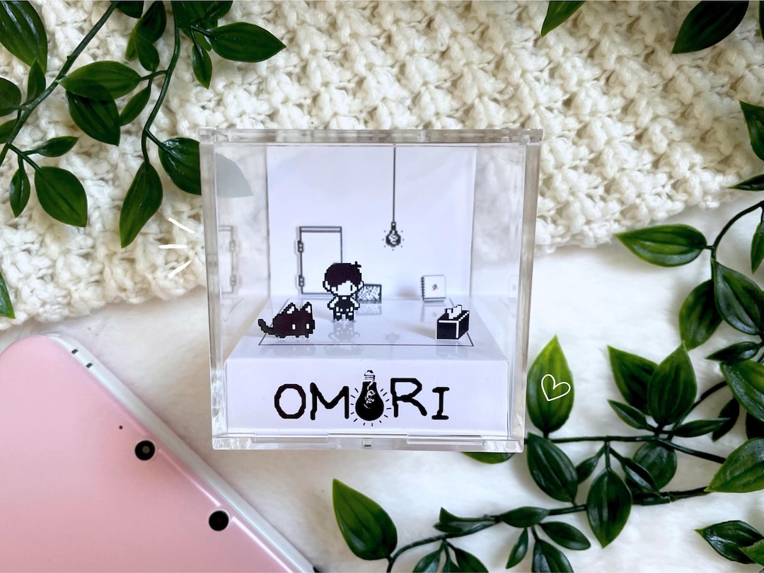 Omori White Space 3D Cube Diorama - Shadow Box, Gamer Gift, Omori Mewo ...