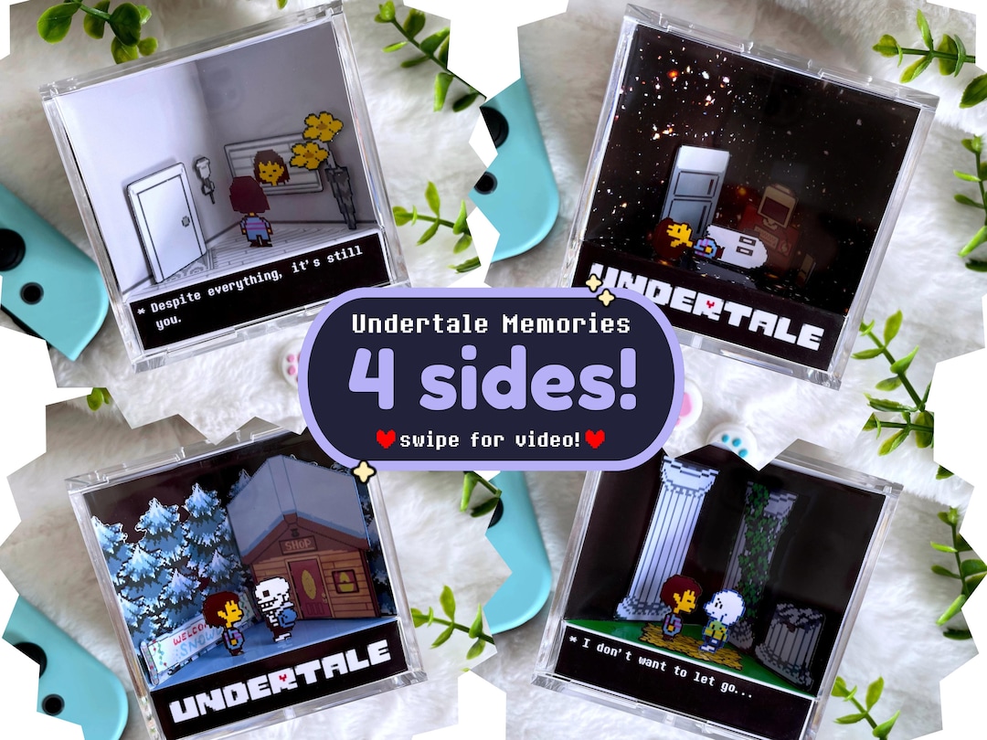 Undertale Memories 4-sided 3D Cube Diorama – Shadow Box, Gamer Gift ...