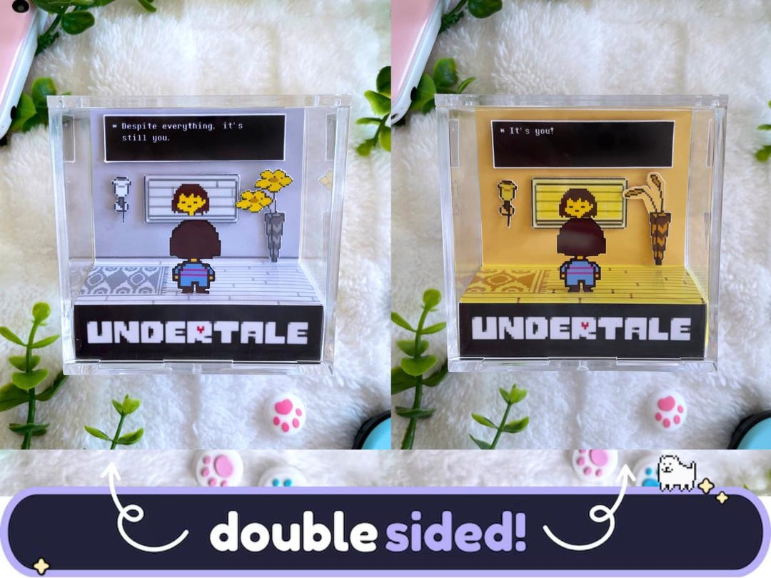 Undertale Double Sided 3D Diorama Cube/shadow Box Undertale Home ...