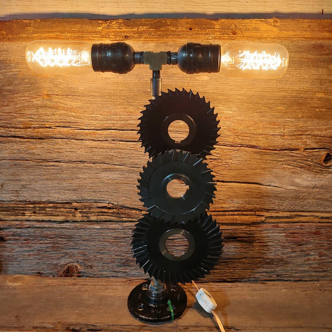 Industrial Saw Blade Table Lamp - Etsy