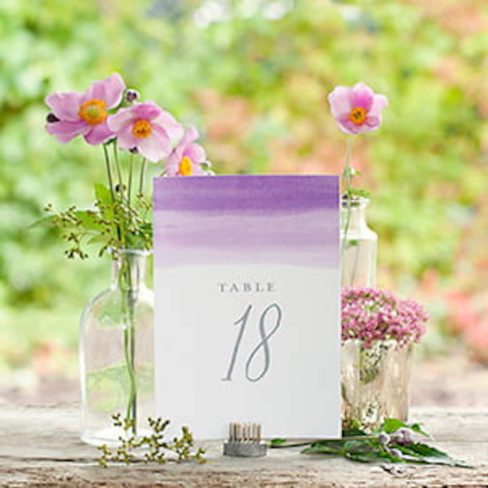 Printable Table Numbers - Color Wash Style - Etsy