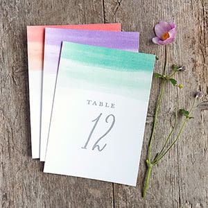 Printable Table Numbers - Color Wash Style - Etsy
