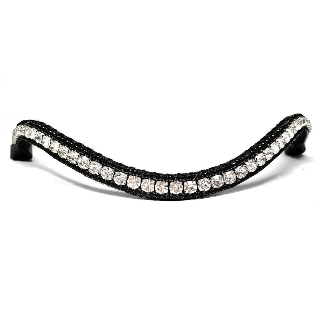 Browband Black & Crystal - Subtile, Horse Browband, Bling Browband ...