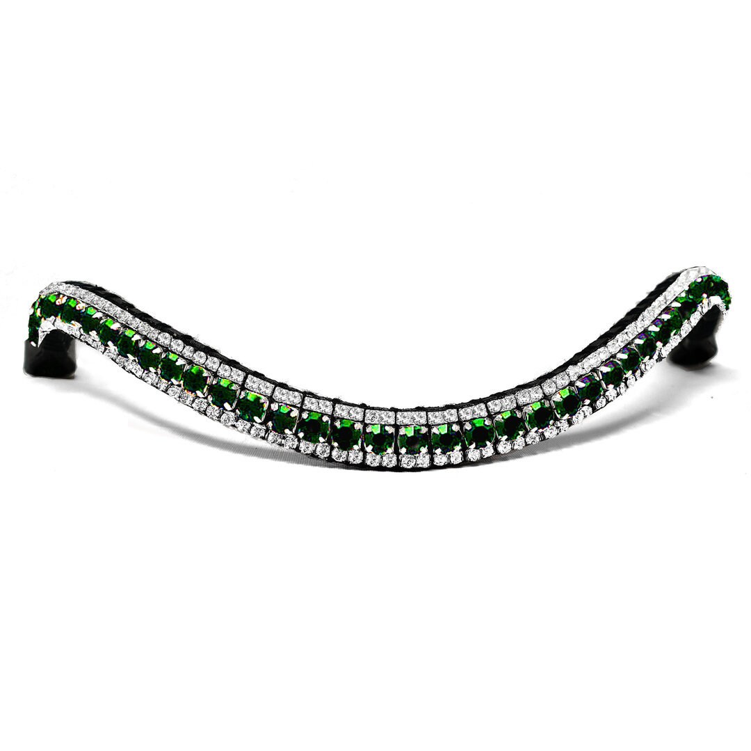 Browband Crystal & Emerald - Subtile, Horse Browband, Bling Browband ...
