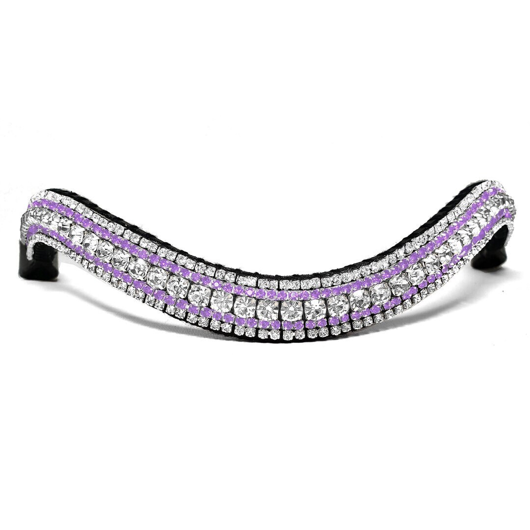 Browband Crystal & Lavender, Horse Browband, Bling Browband, Rhinestone ...