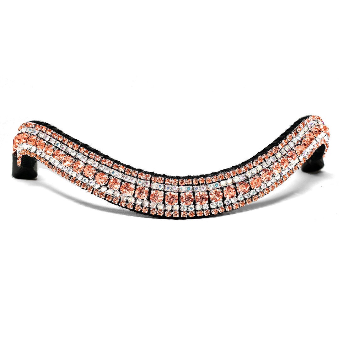 Browband Rose Gold & Rainbow, Horse Browband, Bling Browband ...