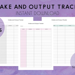 Intake and Output Sheets - Etsy