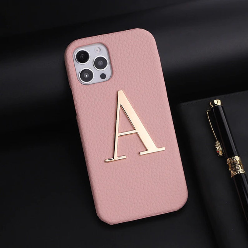 Personalised Pebble Leather Texture Iphone Case Custom 3D - Etsy