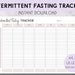 Intermittent Fasting Tracker, Intermittent Fasting Chart, Weekly ...