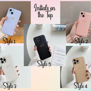 Personalised Name Texture Leather iPhone Case, Custom Phone Case for ...