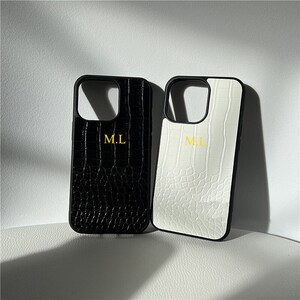 Personalised Monogram Crocodile Leather Texture iPhone Case, Croco ...
