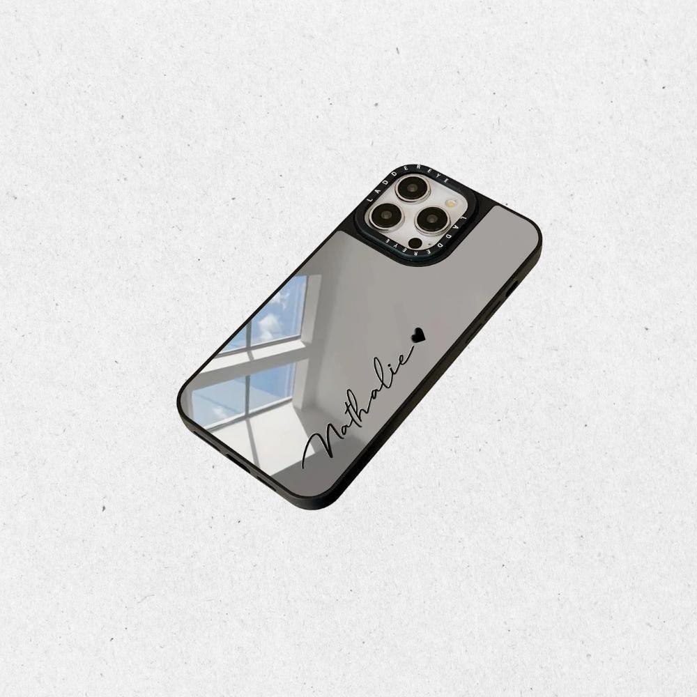 Custom Name iPhone Mirror Case – Personalized Cover for iPhone 17 16 15 ...