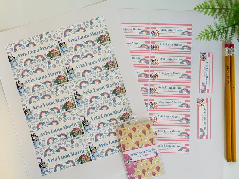 Bluey Back to School Labels - Etsy