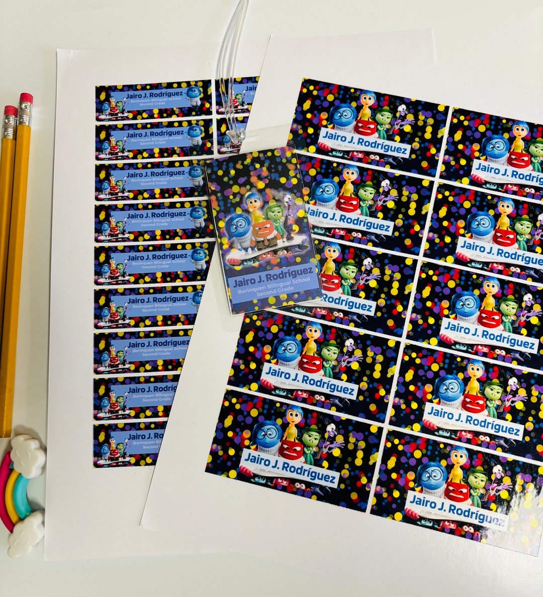 Inside Out Back to School Labels - Etsy