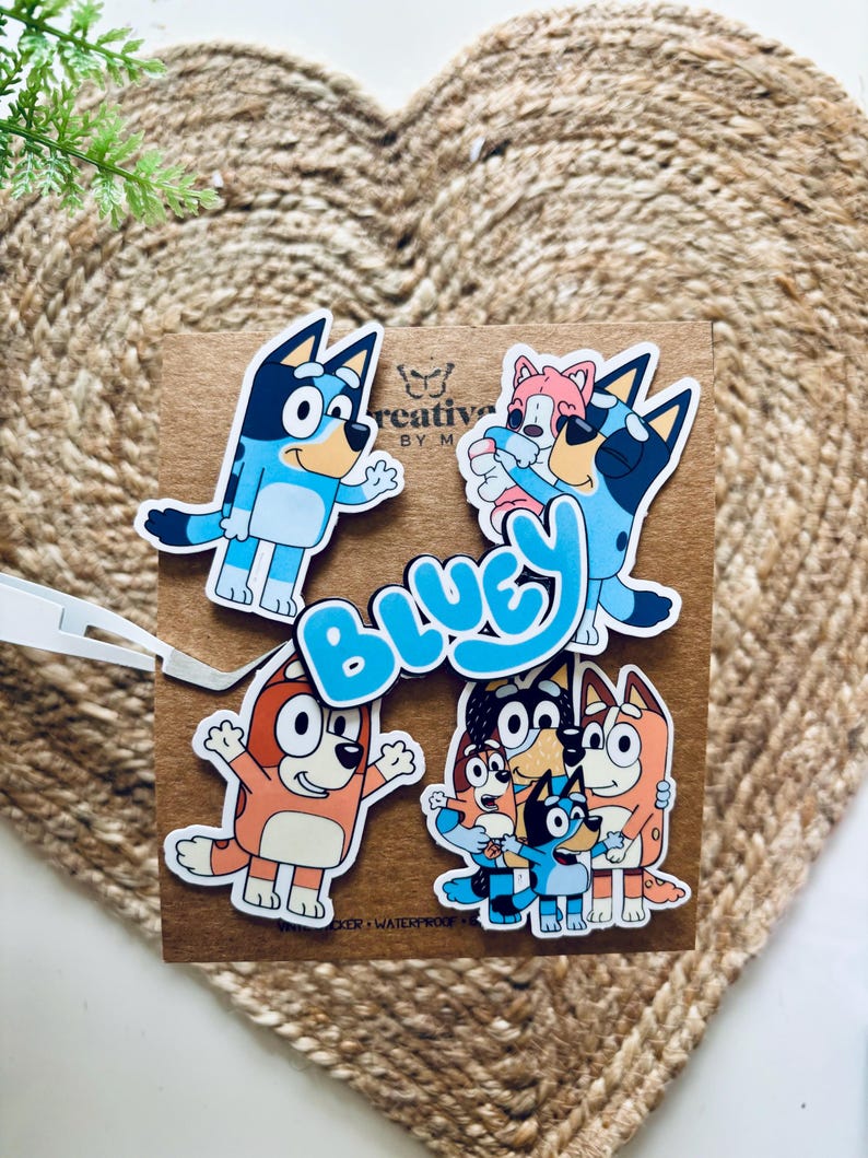 Bluey Vinyl Stickers Set Bluey Bingobluey Family - Etsy