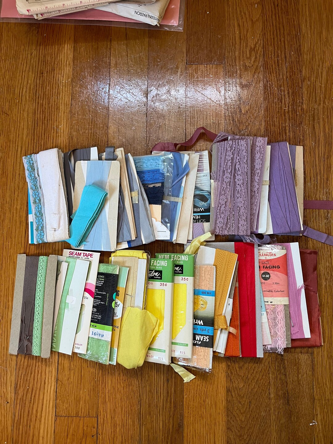 Rainbow of Fabric Hem Tape/bias Tape Seam Binding Lot - Etsy