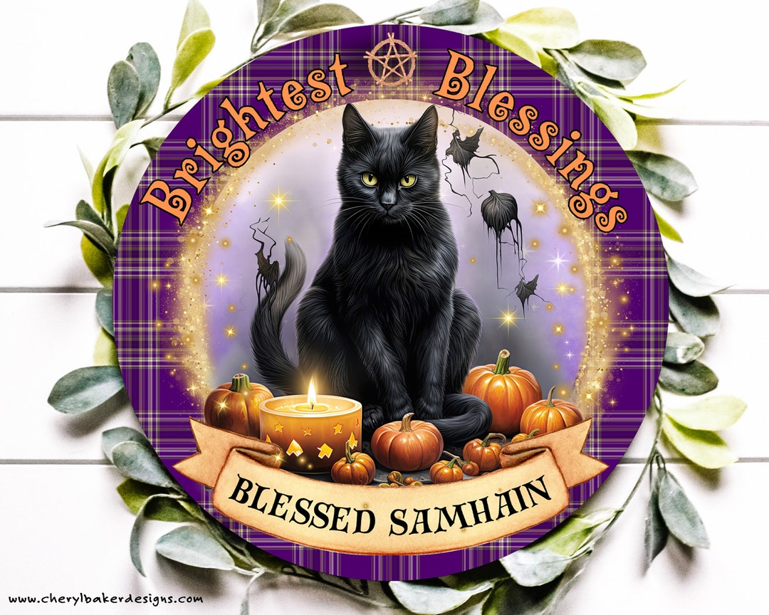 Samhain Sign, Pagan Door Decor, Wiccan Door Decor, Samhain Decorations ...