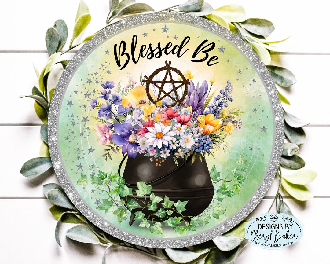 Wiccan Door Sign, Blessed Be Sign, Witchy Door Hanger, Pagan Door Decor ...