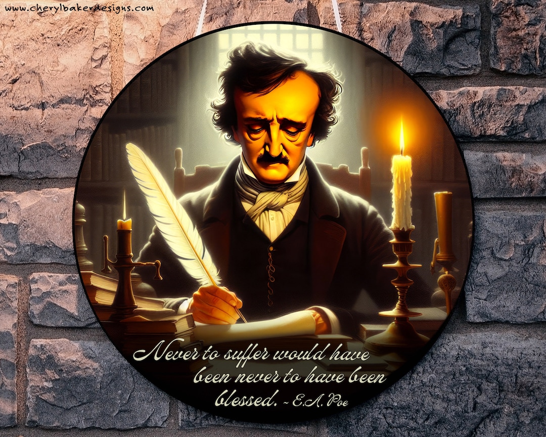Edgar Allen Poe Wall Art, Edgar Allan Poe Artwork, Edgar Allan Poe Art ...