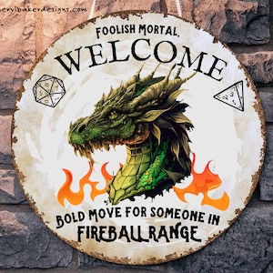 Dnd Door Hanger, Dnd Home Sign, Dungeons N Dragons Gifts, Dnd Room ...