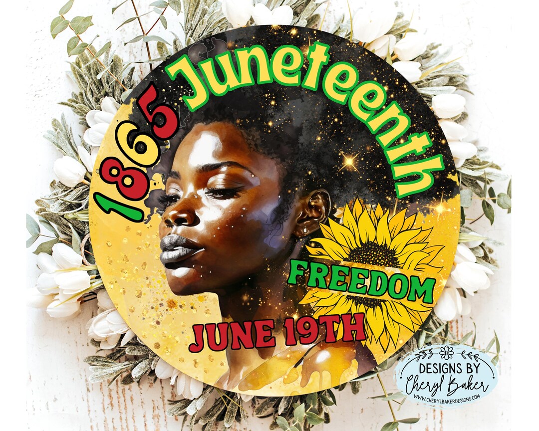 1865 Juneteenth Sign, Juneteenth Door Sign, Juneteenth Door Wreath, BLM ...