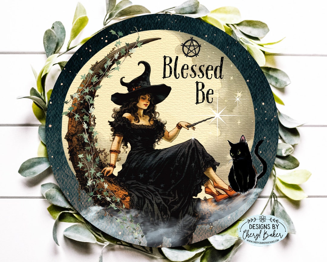 Wiccan Door Sign, Blessed Be Sign, Witchy Door Hanger, Pagan Door Decor ...