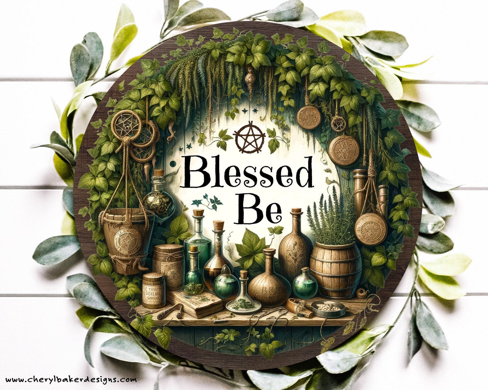 Wiccan Door Sign, Blessed Be Sign, Witchy Door Hanger, Pagan Door Decor ...