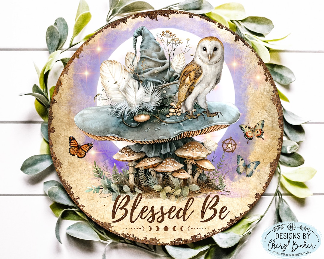 Wiccan Door Sign, Blessed Be Sign, Witchy Door Hanger, Pagan Door Decor ...