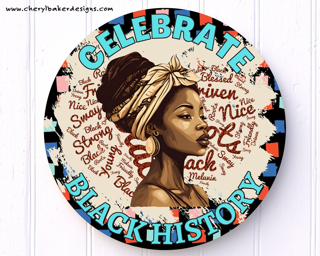 Black History Month, Black History Sign, Celebrate Black History Wreath ...