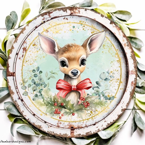 Reindeer Wreath - Etsy