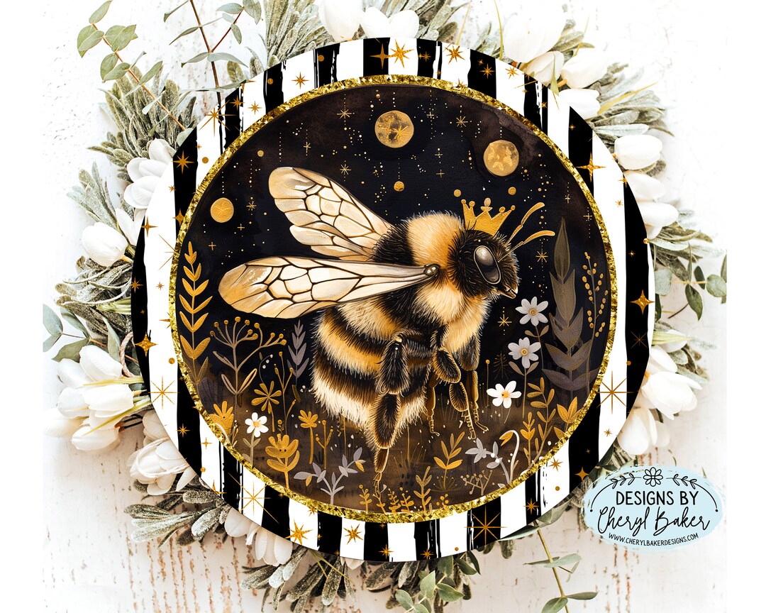 Bee Wreath Attachment, Cute Bee Sign for Wreath, Bee Wreath ...
