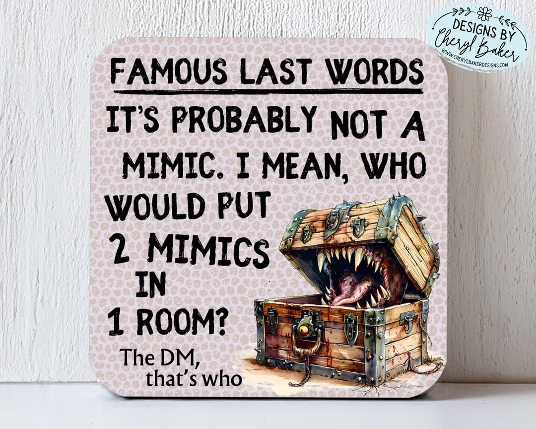 Mimic Dnd Magnets, Dungeons and Dragons Magnets, Dungeons Dragons ...