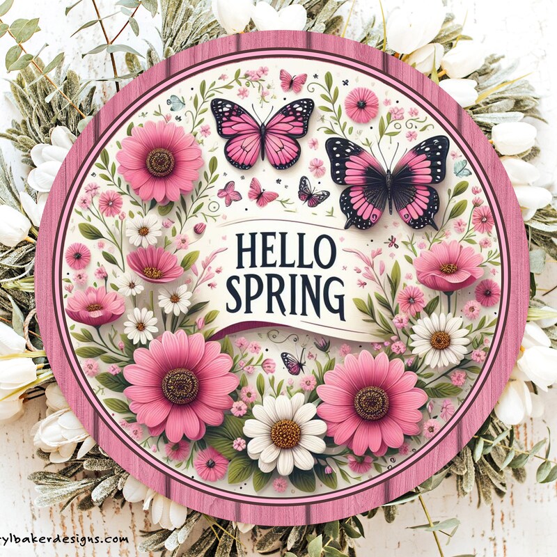 Spring Wreath Signs - Etsy