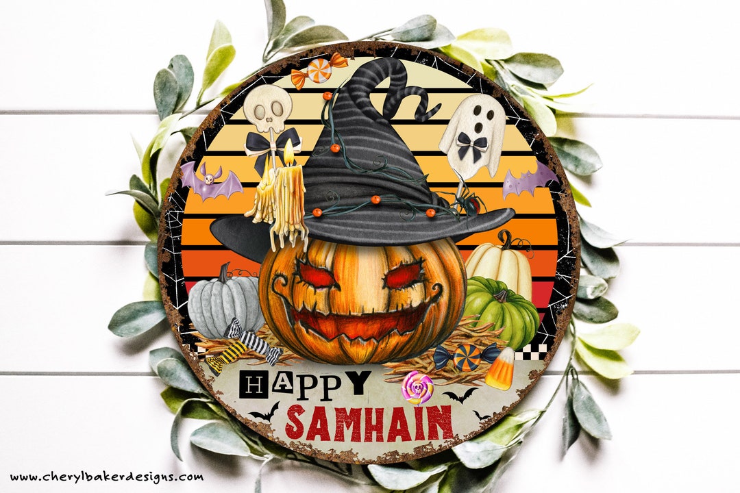 Samhain Decorations, Samhain Wreath Sign, Samhain Decor, Samhain Sign ...