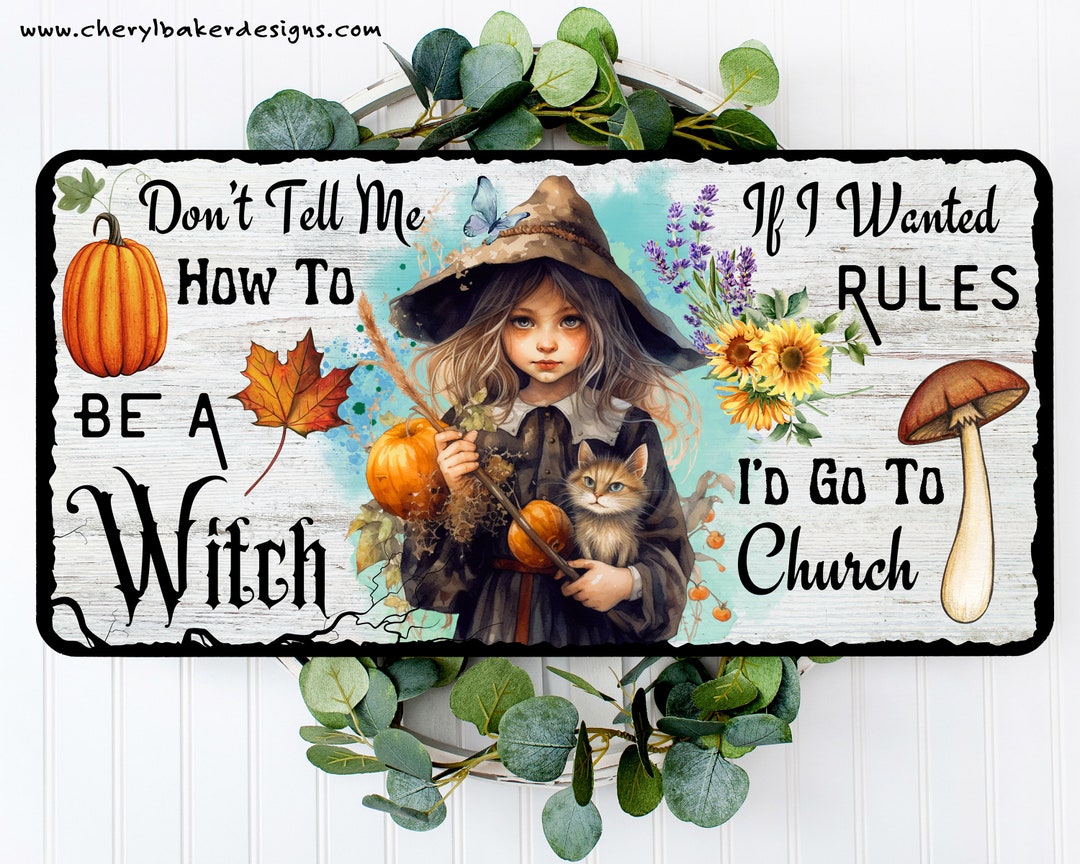 Wiccan Wall Decor, Witch Sign, Hedge Witch Signs, Witch Aesthestic ...