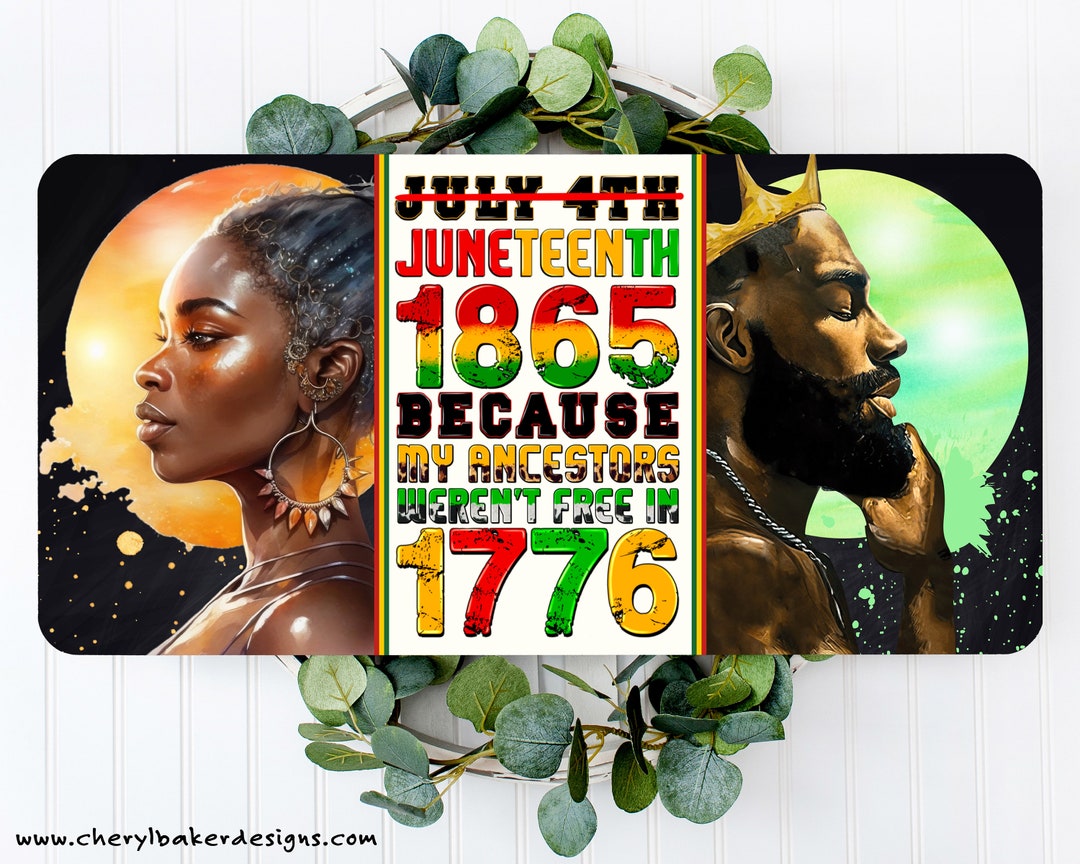 Juneteenth Sign, 1865 Juneteenth Door Sign, Juneteenth Door Wreath, BLM ...