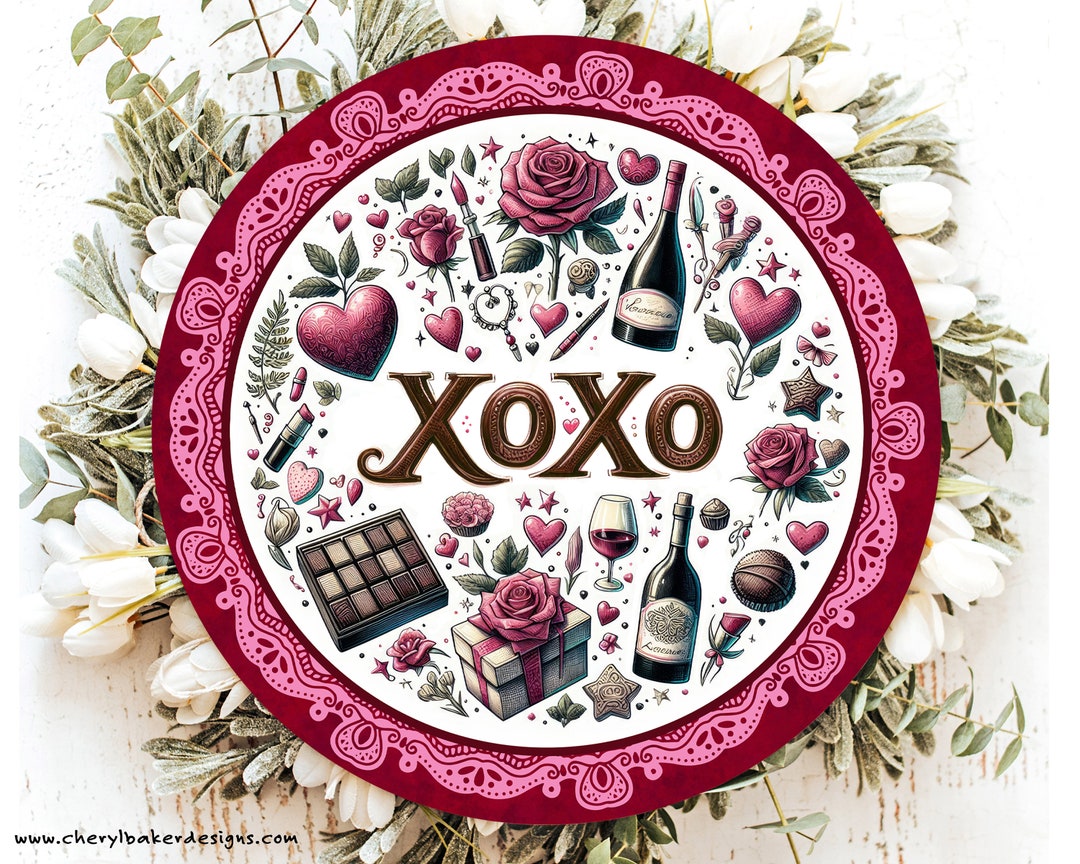 Xoxo Sign, Xoxo Signs, Metal Valentines Day Sign, Xoxo Wreath Sign ...