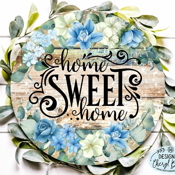 Home Wreath Sign - Etsy