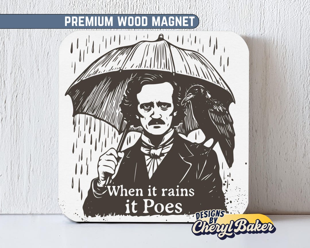 Edgar Allen Poe Gifts, Weird Magnets, Bookish Magnets, Cool Fridge ...