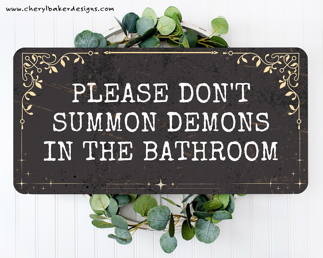Humor Bathroom Sign, Outhouse Bathroom Decor, RV Bathroom Decor, Witch ...