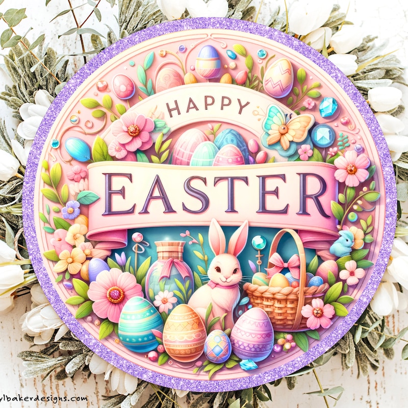 Easter Wreath Sign - Etsy