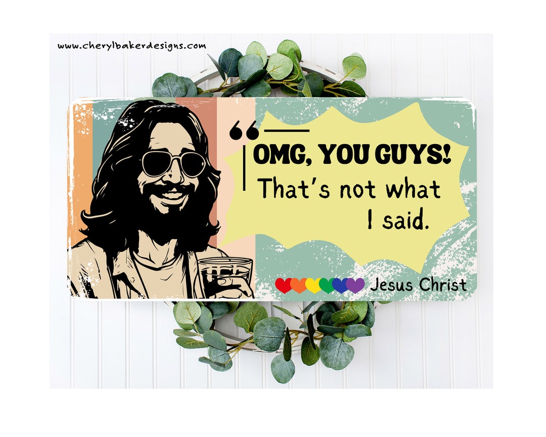 LGBTQ Jesus, LGBTQ Wreath Sign, Gay Pride Wreath, LGBTQ Art Jesus, Gay ...