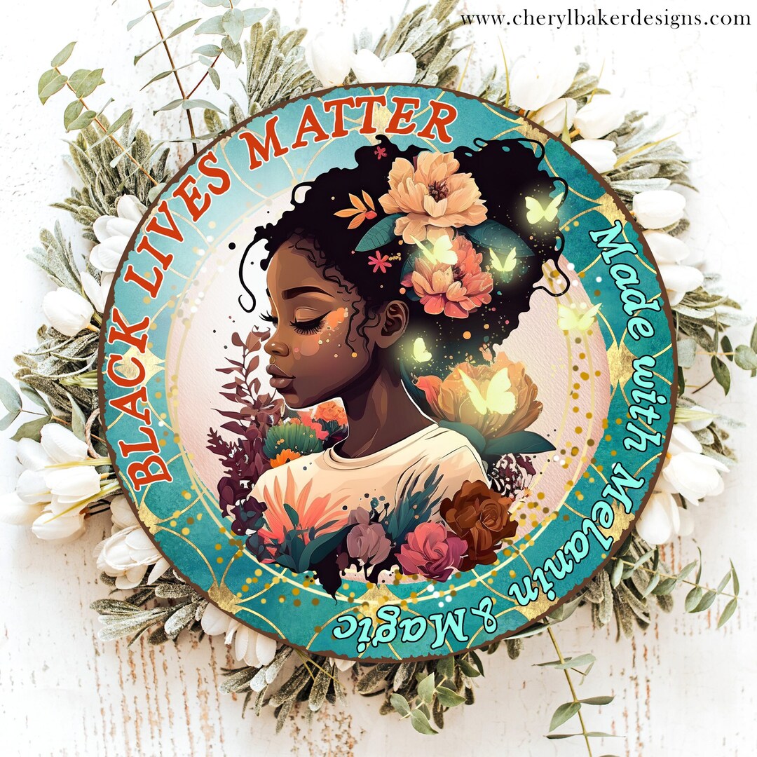 BLM Sign, BLM Wreath Sign, Black Lives Matter Sign, Black History Month ...