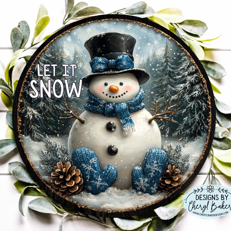 Snowman Wreath Sign - Etsy