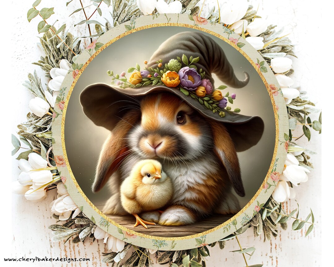 Ostara Wreath Sign, Ostara Decor, Ostara Bunny, Easter Bunny Wreath ...