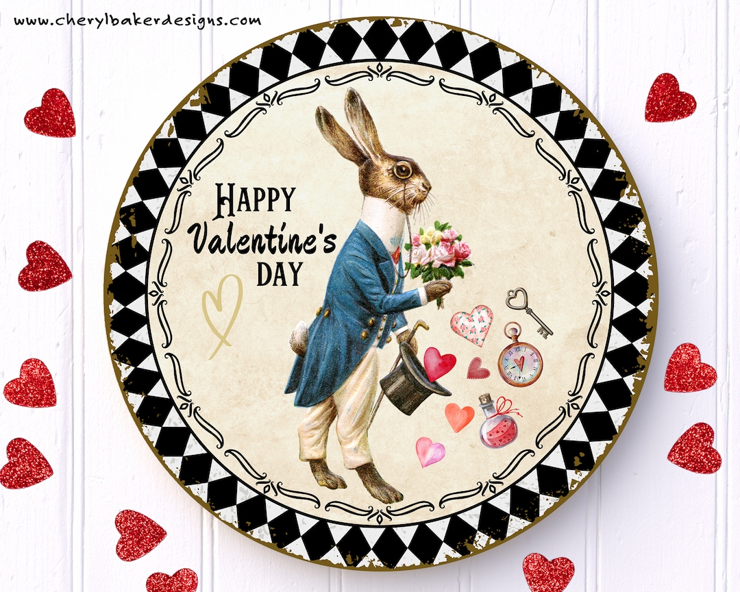 Primitive Valentines Decor, Happy Valentines Day Sign, Valentine Wreath ...
