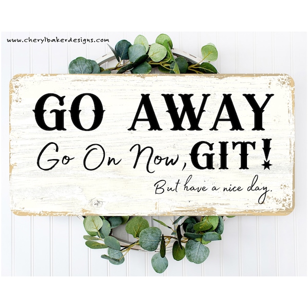 Go Away Porch Sign - Etsy