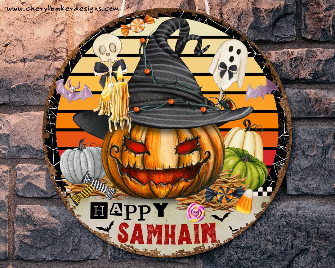 Samhain Decorations, Samhain Wreath Sign, Samhain Decor, Samhain Sign ...