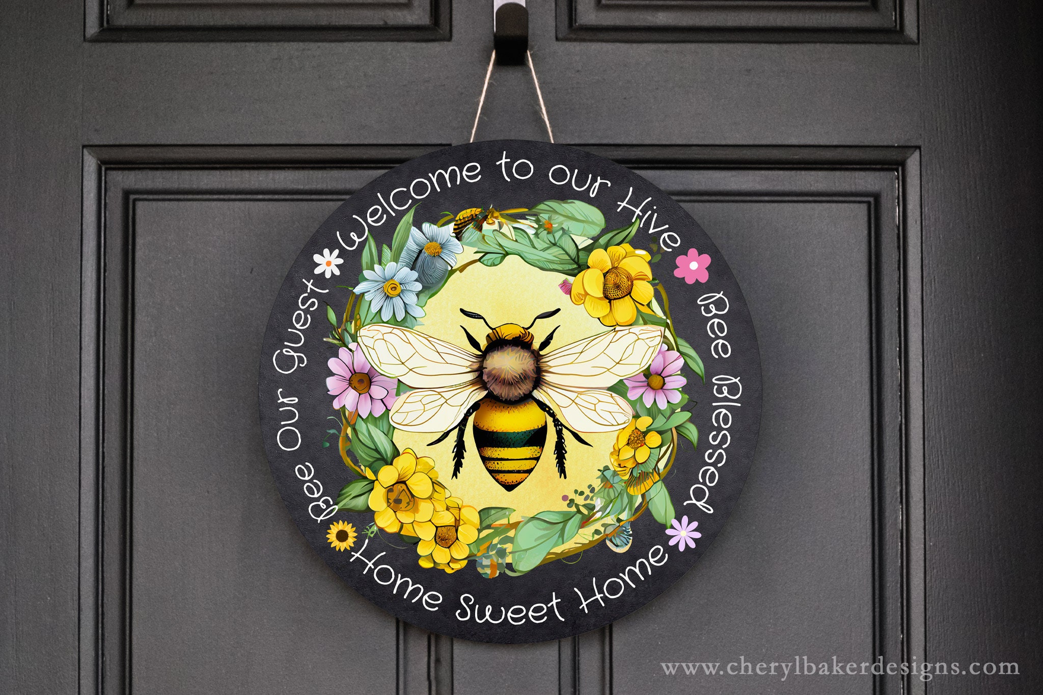 Bee Welcome Sign Home Sweet Home Sign Bee Wreath Signs Bee - Etsy