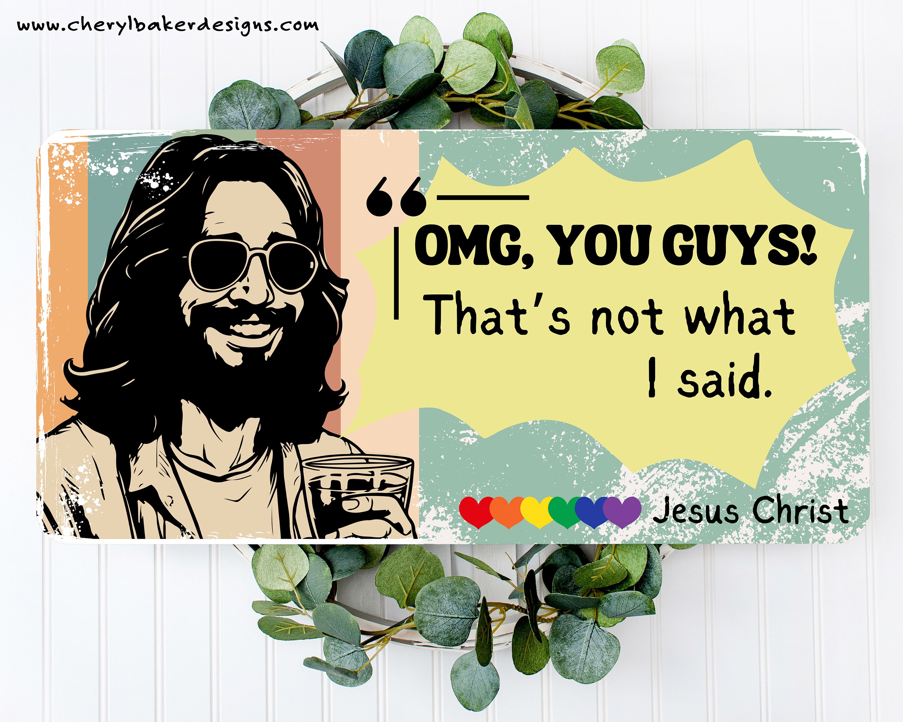 LGBTQ Jesus LGBTQ Wreath Sign Gay Pride Wreath LGBTQ Art - Etsy